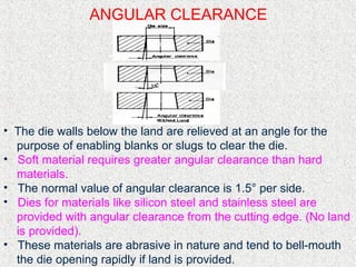 4.Cutting Clearence in the mold and dies | PPT