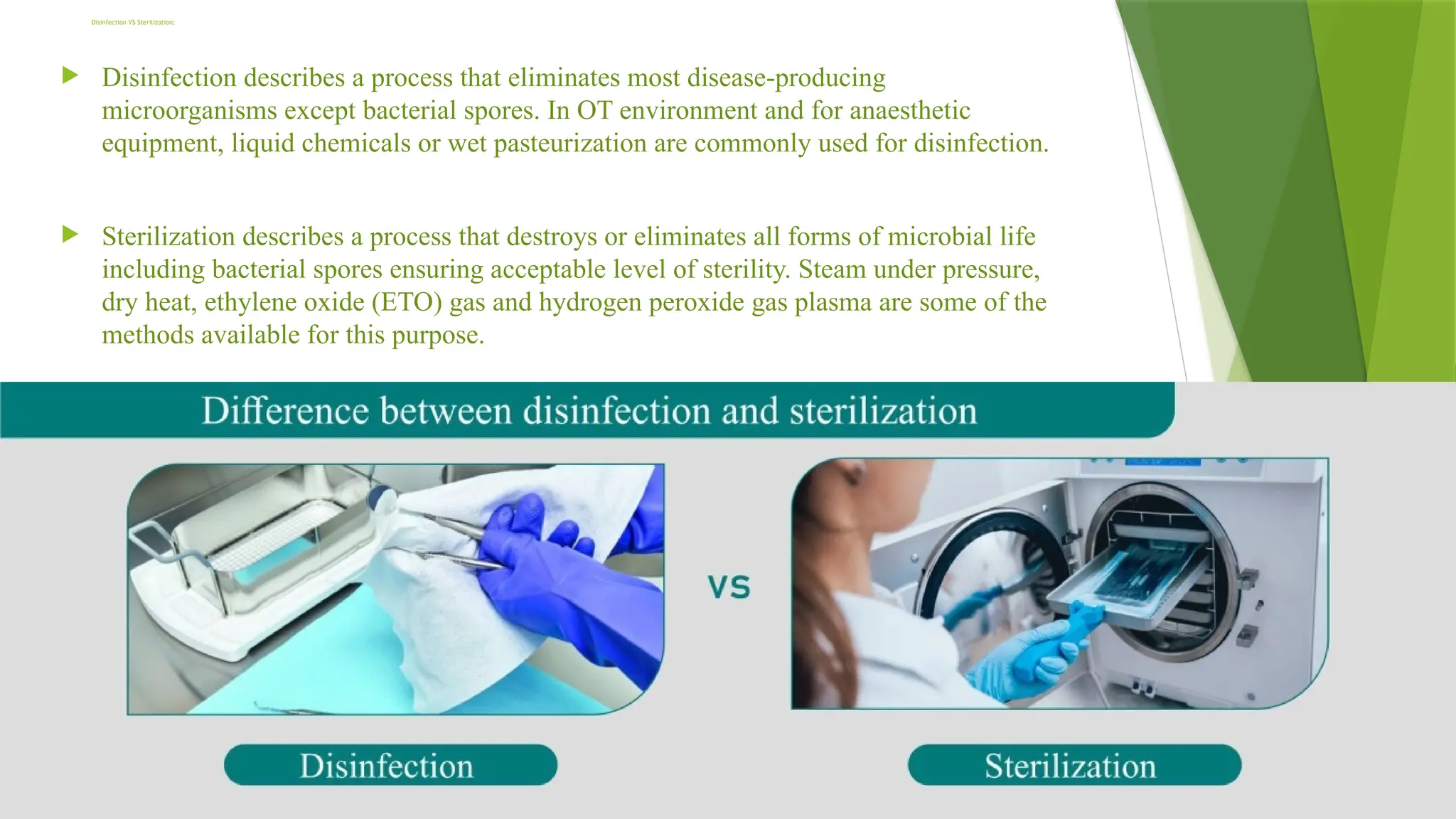 4. how to disinfect and sterilize different tools and equipment used in ...