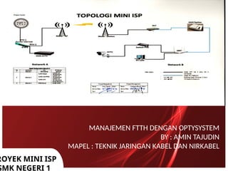 Pengenalan dasar dasar jaringan FTTH analisis dan praktek lapangan | PPTX