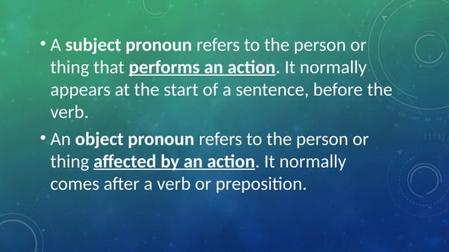 4. Pronouns subject object possesive adjectives possessive pronouns | PPTX