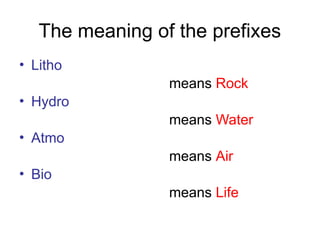 the earths four spheres and how their biophysical interactions ...