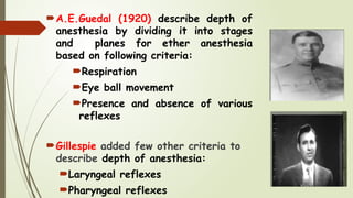 Anesthesia and it's stage with mnemonic and images | PPTX