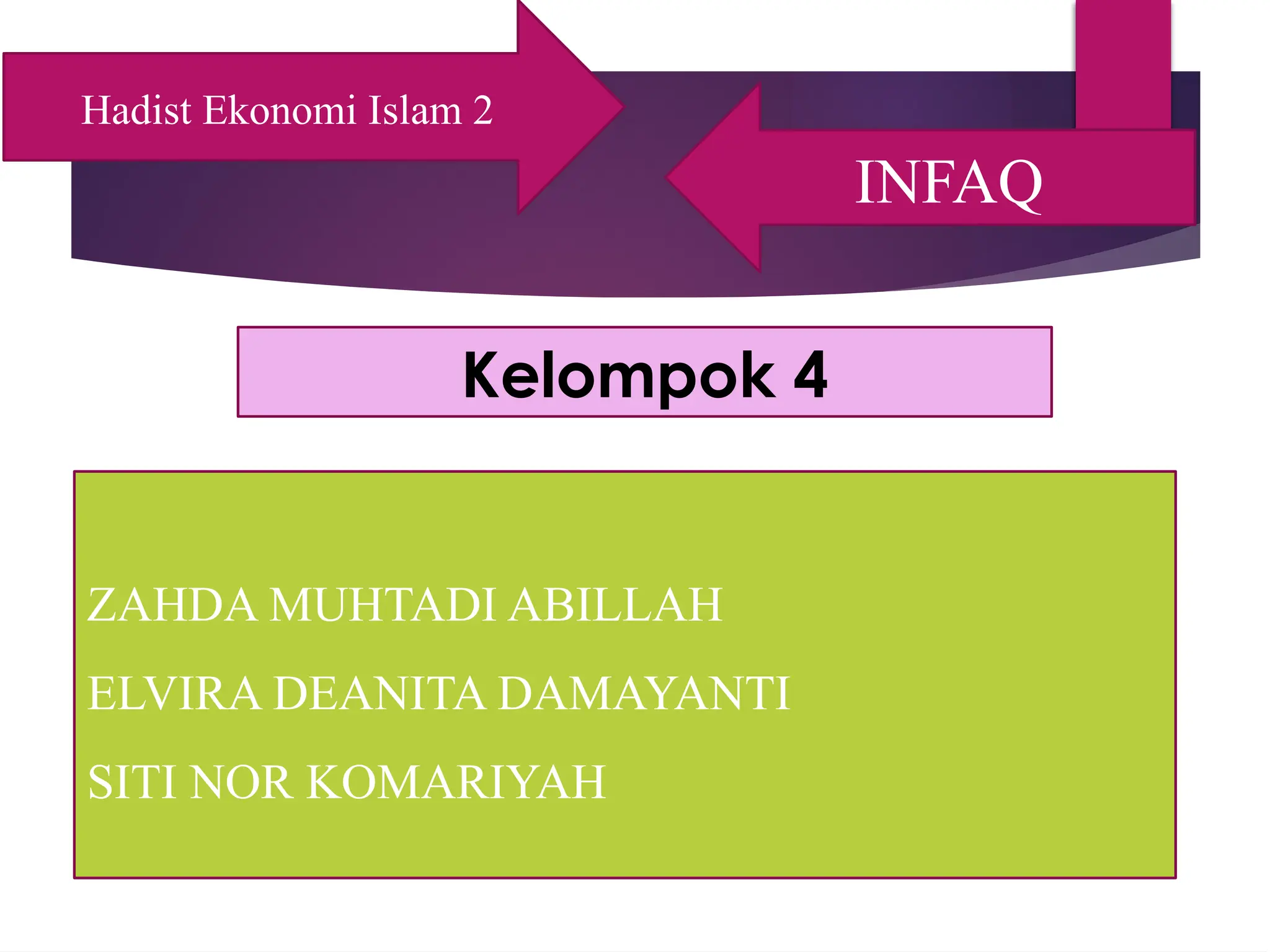 PPT Infaq (Pengertian, Jenis Infaq, dan hukumnya) | PPTX