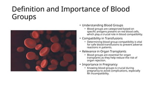 Understanding Blood Groups for better un | PPTX