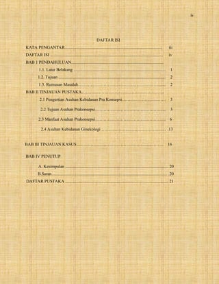 CONTOH ASKEB PRANIKAH dan prakonsepsi pada catin | PPT