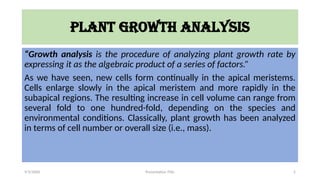 Growth analysis and its importance in vegetable production.pptx
