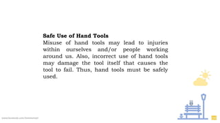 4.1-2 hand tool and its useS & types of handtools in ICT | PPTX