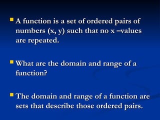 4.2 Explore Functions (domain, range).ppt