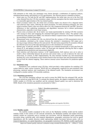 Improved channel quality indicator estimation using extended Kalman ...