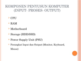 Media PPT Hawin_Komputer dan Komponen Penyusunnya | PPTX
