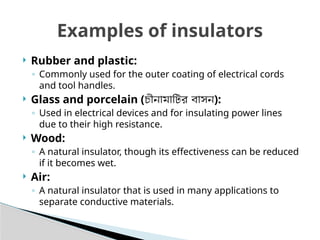 4. Conductors, Insulators, Potential difference, Resistance & Intensity ...