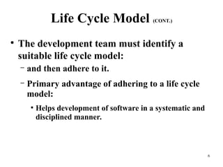 LIFE CYCLE MODEL in SOFTWARE ENGINEERING | PPT