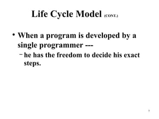 LIFE CYCLE MODEL in SOFTWARE ENGINEERING | PPT