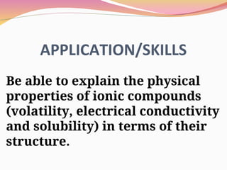 4.1 IONIC BONDING AND STRUCTURE.PPT examples of ionic compounds | PPT