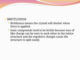 4.1 IONIC BONDING AND STRUCTURE.PPT examples of ionic compounds | PPT
