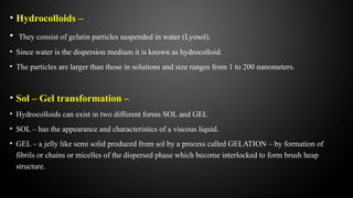 properties of reversible hydrocolloid agar | PPTX