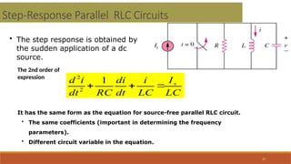 Step response of First order circuits with time response | PPTX