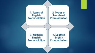 Types of English pronounciation, part 1 general information | PPTX