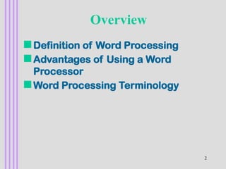 4.-WORD-PROCESSING.pptx,word processing word | PPTX