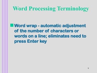 4.-WORD-PROCESSING.pptx,word processing word | PPTX