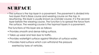 Flexible Pavement for engineering course | PPTX