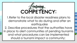 Comprehensive Earthquake and Tsunami Disaster Readiness Training | PPTX