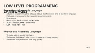 Comprehensive Overview of High and Low Level Programming Languages in ...