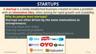 ENTREPRENEURIAL SKILLS TO SOLVE COMMUNITY PROBLEMS THROUGH BUSINESS | PPTX
