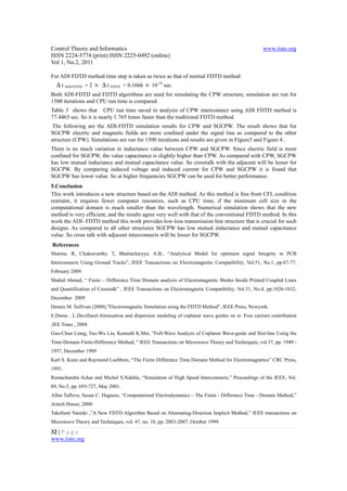 4.[29 34]signal integrity analysis of modified coplanar waveguide structure using adi-fdtd ...