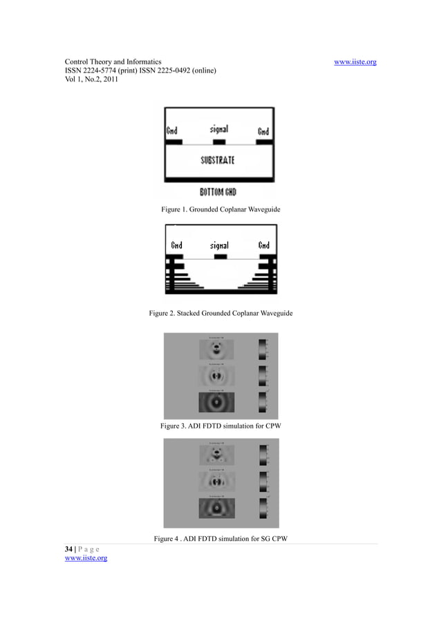 4 29 34 Signal Integrity Analysis Of Modified Coplanar Waveguide Structure Using Adi Fdtd