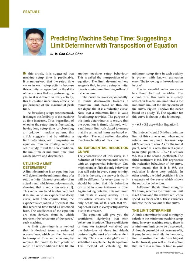 Predicting Machine Setup Time_Suggeting A Limit Determiner, Institute ...