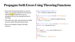 Basic Swift programming and Error Handling | PPT