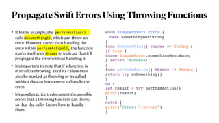 Basic Swift programming and Error Handling | PPT