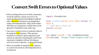 Basic Swift programming and Error Handling | PPT