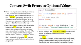 Basic Swift programming and Error Handling | PPT