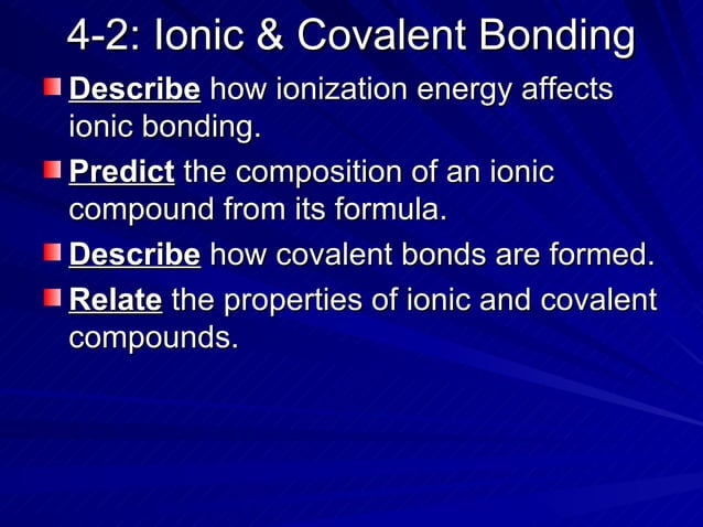 4-2 Ionic & Covalent Bonding | PPT