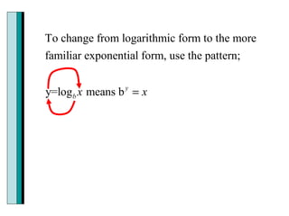 4 2 Logarithmic Functions | PPT