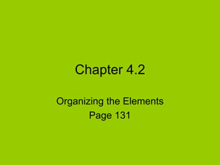 Organizing elements | PPT