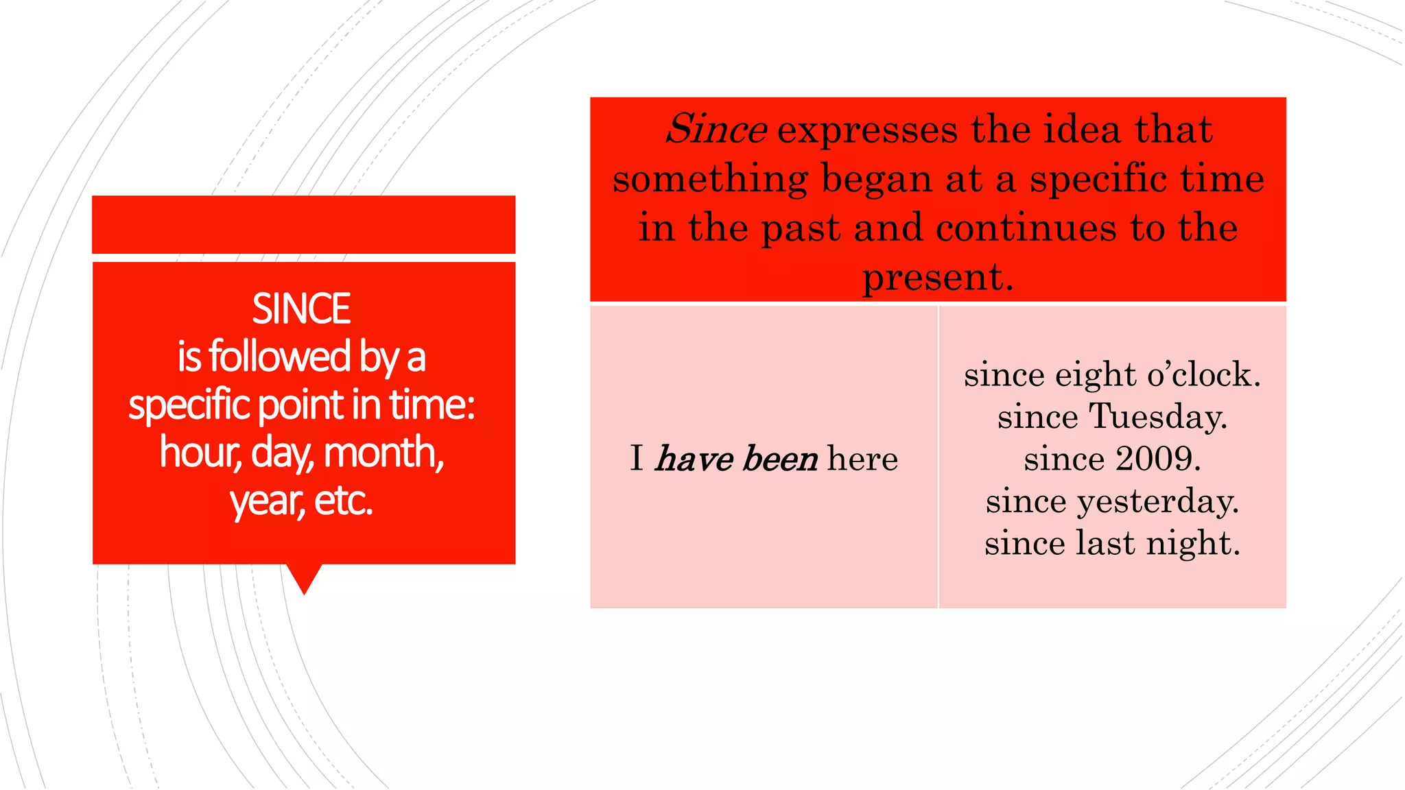 4 2 present perfect with since and for | PPT