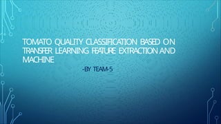 Tomato Quality classification based on transfer learning feature ...