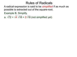 4 2 rules of radicals | PPTX