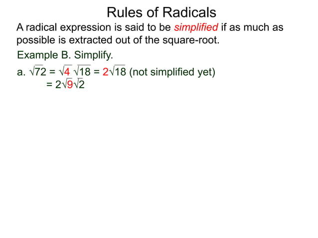 4 2 rules of radicals | PPTX | Physics | Science