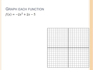 4.2 standard form of a quadratic function | PPTX