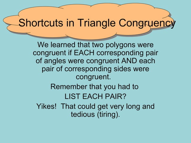 Review on Triangle Congruency | PPT