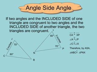 Review on Triangle Congruency | PPT