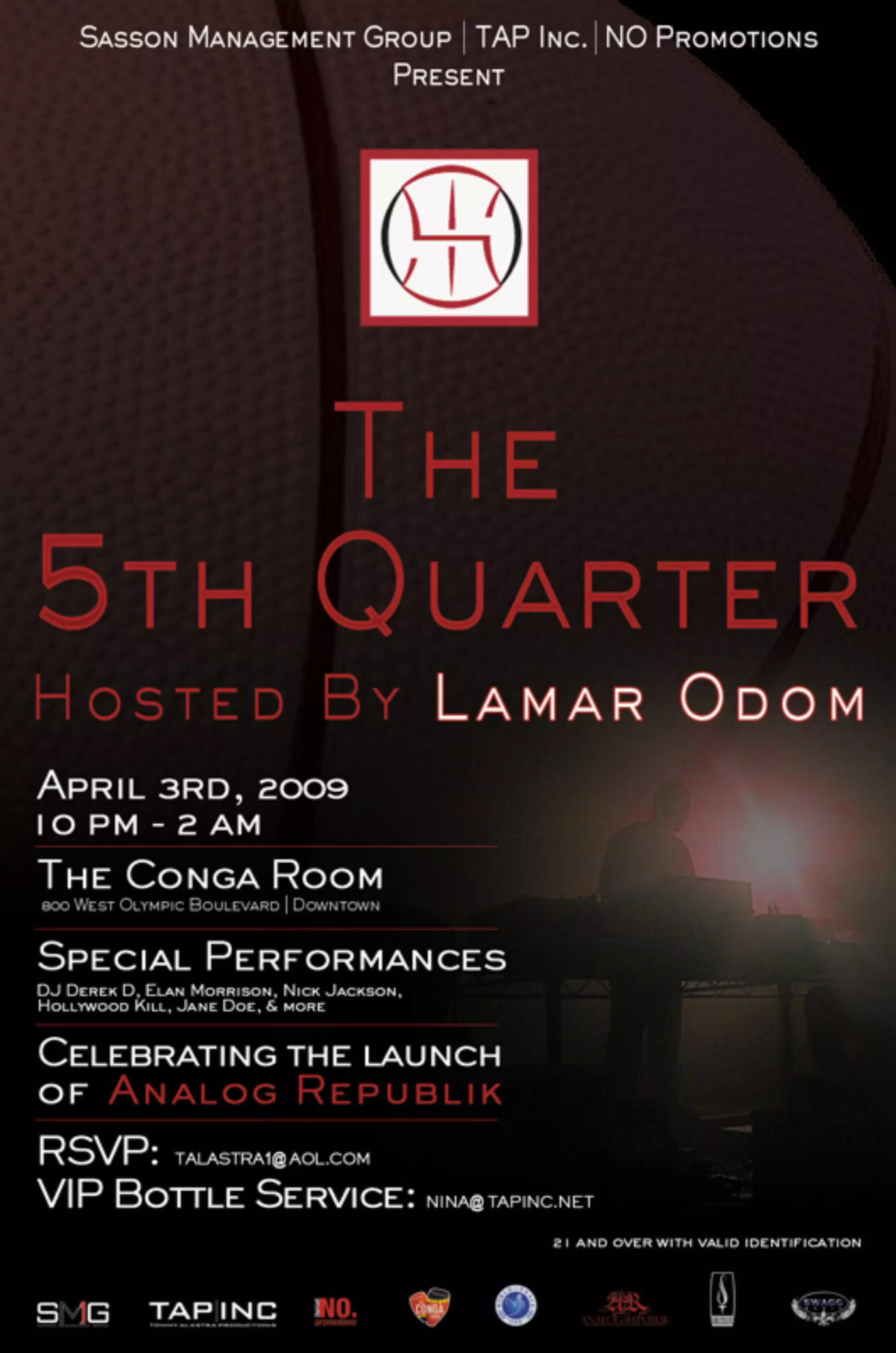 Flyer for the event "The 5th Quarter" | PDF