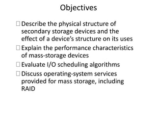Mass storage systems presentation operating systems | PPT | Data ...