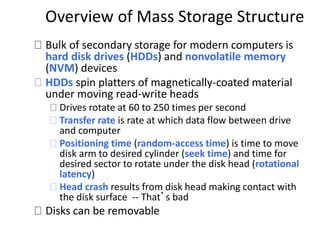 Mass storage systems presentation operating systems | PPT