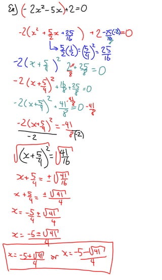 4.3 solving equations using completeing the square | PDF