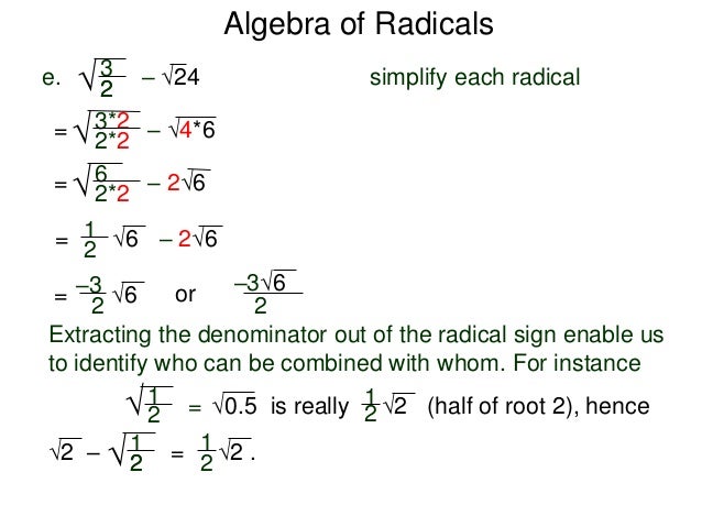 4 3 algebra of radicals